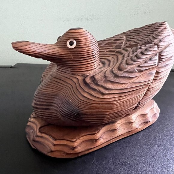 Art | 196s Tiki Duck Statue Wood Carved Danish Modern Figurine 6 Mcm ...